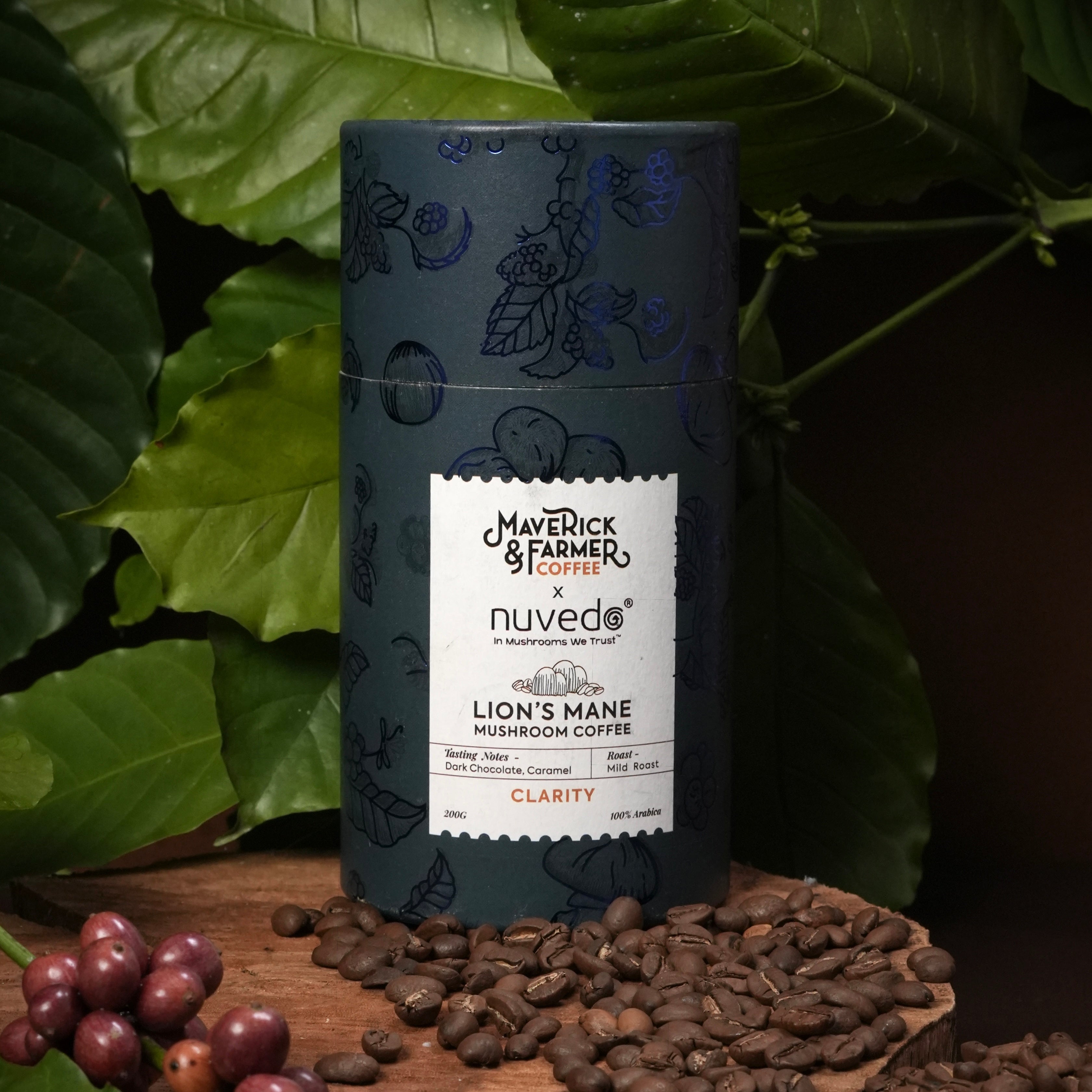 Lion's Mane Mushroom Coffee | 200 gm whole bean or ground ...